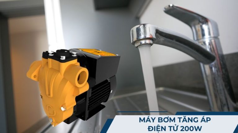 Máy bơm tăng áp điện tử 200W: Công suất, thông số và lắp đặt sử dụng
